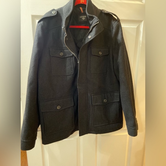 Dockers | Jackets & Coats | Mens Dockers Wool Pea Coat | Poshmark